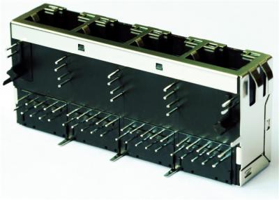 China JG0-0035NL 4 Ports 1000Base Magnetic Integrated Rj45 Socket LED for sale