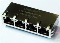 China JG0-0035NL 4 Ports 1000Base Magnetic Integrated Rj45 Socket LED for sale
