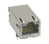 China 0826-1X1T-57-F 10/100 BASE-T PoE RJ45 Jack ICM With OG/Y LEDs for sale