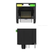 China TE 5406533-1 Single Port 8P8C RJ45 Connector With G/Y LEDs for sale
