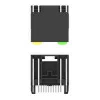 China TE 5406533-1 Single Port 8P8C RJ45 Connector With G/Y LEDs for sale