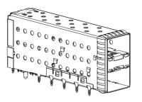 China TE 1-2007492-8 SFP+ 2x1 Cage With Integrated Connector External Springs for sale