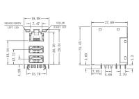 China RU5-161A5FGF Standard Switch RJ45 USB Connector LPJU5278BONL Right Angle Jack for sale