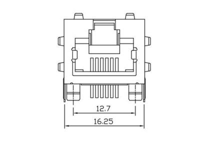 China RJHSE-7360 Lan Transformer RJ45 Modular Jack LPJE101CNL-6P 10/100M RJ45 Jack for sale