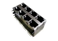 China SI-30007-F 2 X 4 Port Ethernet Multi-port RJ45 Stacked LPJ47252CNL for Networking for sale