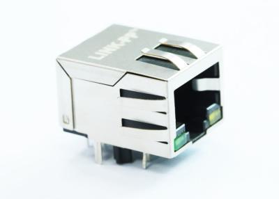 China LMJTAB881343M-L 10/100 Base-T Rj45 Modular Jack LPJ4025-9ABNL Shielded With LED for sale