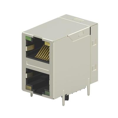 China RJ45 with Integrated Magnetics Connector 2301997-7 Cat 5e Performance for sale