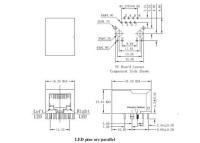China ARJ11B-MESBQ-A-B-EMU2 Ethernet Single Port 10/100 Magnetic RJ45 Connector for sale