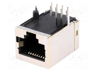 China 5557786-1 Single Port Shielded RJ45 Jack Cat 3 Performance Category  for sale