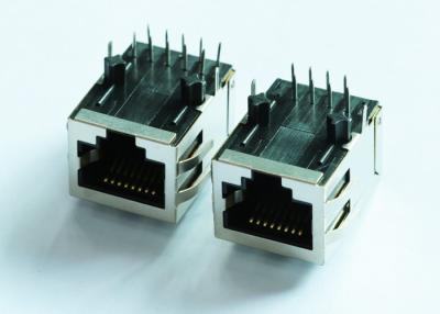 China ARJ11B-MASAQ-LU2 1X1 Port Connectors Rj45 With Led Activity Ethernet Magnetics for sale