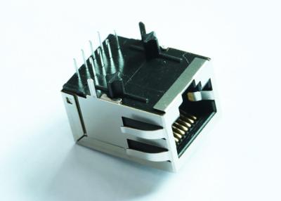China ARJ11B-MASAW-LU2 8P8C 90 Degree Rj45 Modular Jack With Magnetics EMI Finger for sale