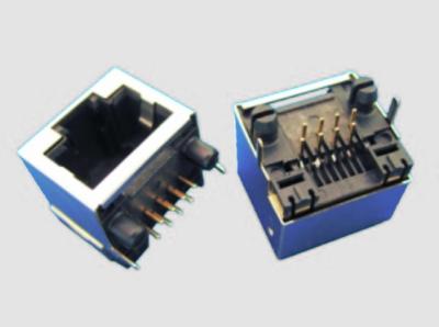 China DIP Type 8P8C RJ45 Modular Jack Connector MJF13U-KX06B3-0808 / MJF13U-KX06B3-0808-LF for sale