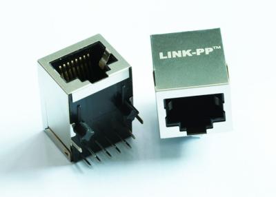 China ARJ11A-MASG-LT2 RJ45 Single Port  Tab-Down 8-pins Magnetics Connector for sale