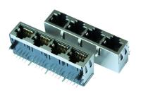 China ARJ14A-MFSC-MU2 1X4 10/100 Base Multi-Port RJ45 Modular Plug Without LEDs ODM for sale