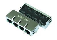 China ARJ14A-MBSD-A-B-FMU2 100BASE-T Rj45 Multi Port jack 1x4 lan Tab-Down for sale