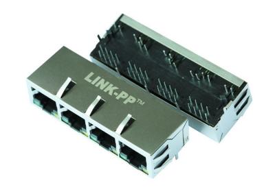China ARJ14A-MBSD-A-B-FMU2 100BASE-T Rj45 Multi Port jack 1x4 lan Tab-Down for sale
