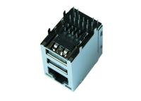 China ARJU31B-MCSM-AD-B-GLT2 Modular RJ45 USB Connectors With 1000Mbps Magnetic for sale