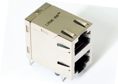 China ARJ21A-MCSA-LU2 Stacked RJ45 2x1 Ports Fast Ethernet 10/100Base-T Magnetics for sale