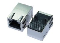 China ARJ11D-MBSJ-A-DA-HLT2 1X1 RJ45 Single Port 10/100 Ethernet MagJack Shield for sale