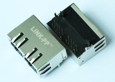 China 7499021002A 1X2 Ethernet Multi-Port Rj45 MagJack 10/100BaseT Tab Down LPJF26401CNL for sale