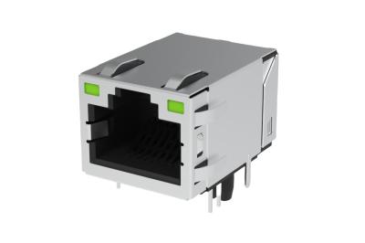 China RJMG Series 1x1 1000 base-T RJ45 Magnetic Jack RJMG201K21120FR for sale