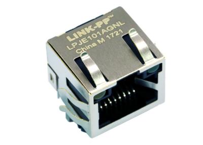 China 6116173-1 RJ45 Single Port 8P8C Shielded THT With LEDs LPJE101AGNL for sale