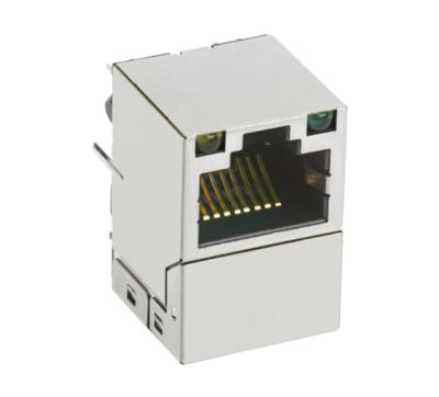 China 10/100BASE-T Vertical RJ45 Connector 1840736-9 Single Port MagJack for sale
