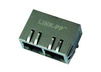 China HFJ12-1G16ER-L12RL Multi - port  RJ45 1X2 Tab Down 1000 Base-T Shielded LPJG26973AENL for sale