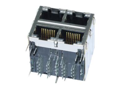 China 0895-2C2R-FM Stacked RJ45 8P8C R/A SHIELDED 2x2 Port Shielded LPJG27043A47NL for sale