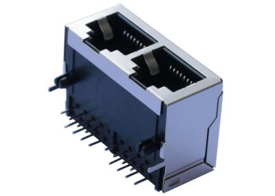 China 3004203600B0 Multi-port Rj45 1x2 Ethernet Connector 6P6C Dual Port LPJE1313NNL for sale