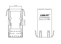 China Replacement 0826-1DX1-32-F Gigabit Magnetic RJ45 Connector LPJK4036AGNL for sale