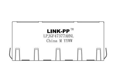 China RTC-11GFGJ1D 4 Ports RJ45 1000 Base -TX Magnetic Integrated LPJGF47377AHNL for sale