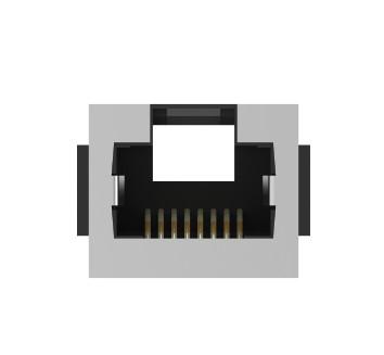 China TE 100616-2 Shielded 8P8C Modular Jack Vertical Orientation for sale