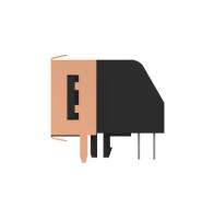 China Low Profile RJ45 Plug 5555141-1 Shielded Latch Down For CAT 3 for sale