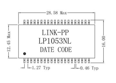 China ISL0200 10/100Base-T Quad Port Network Magnetics Transformer SMD LP1053NL for sale