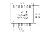 China 30FB-26NL Module Single Port 1:1 10/100Base-TX Lan Transformer 24Pin LP42403NL for sale
