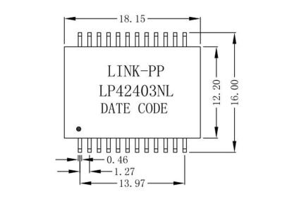 China 30FB-26NL Module Single Port 1:1 10/100Base-TX Lan Transformer 24Pin LP42403NL for sale