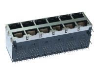 China JX20-0115NL RJ45 Multi - Port Jack 2 x 6 10/100 Base-t Magjack LPJ67312A43NL for sale