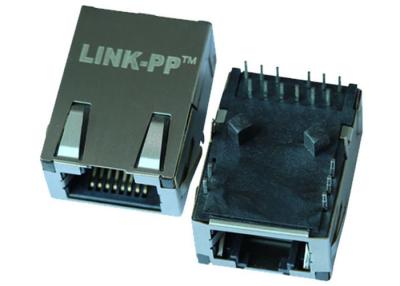 China Low Profile 1x1 Port Rj45 PCB 10/100 Base-T Tab-up With LEDs LPJK8001AGNL for sale