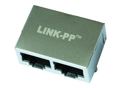 China Dual 1000 BaseT PoE+ RJ45 Connector Without LED Tab Down LPJG26928DNL for sale