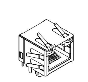 China 615108137421R THR 8P8C Modular Jack With LED And EMI Finger for sale