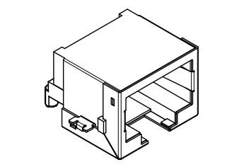 China Tab Down 615108150221R Shielded Modular Jack THR Mid-Mount for sale