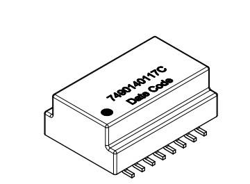 China 7490140117C 10/100BASE-TX Discrete Magnetic Transformers 1 Port for sale
