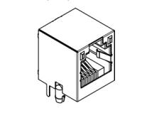 China 615006143221 Shielded 6P6C Connector Tab Up Female Modular Jack for sale