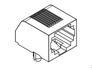 China 634008137221 8P8C SMT Modular Jack Tab Down Rapid Delivery for sale
