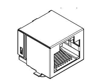 China 634008149821 Shielded 8P8C RJ45 Jack Operating within -40 °C To +85 °C for sale