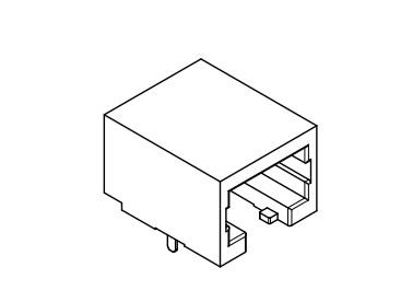 China 634108185521 8P8C Low Profile RJ45 Connector CAT 3 SMT Modular Jack for sale