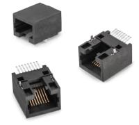China 634108185521 8P8C Low Profile RJ45 Connector CAT 3 SMT Modular Jack for sale