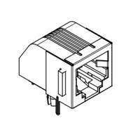 China 615006143421 Through Hole Modular Jack 6 Positions 6 Contacts for sale
