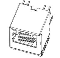 China 1-1840498-3 Vertical RJ45 MagJack ICM For 10/100Base-T Ethernet for sale